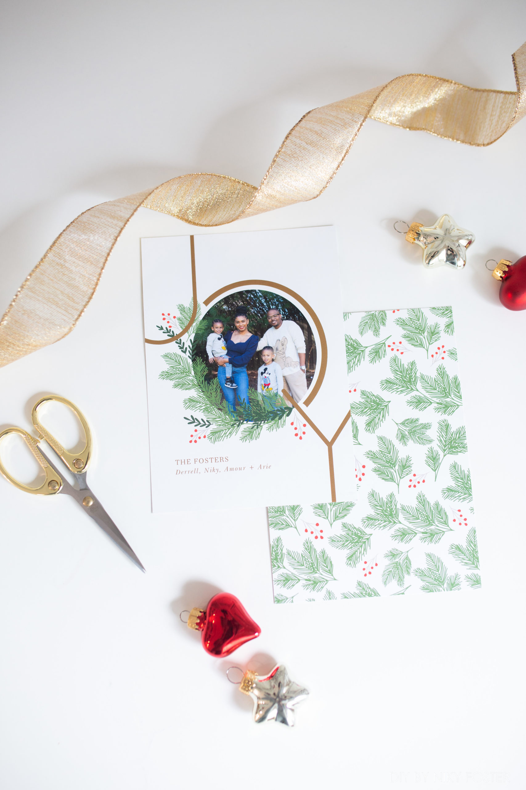 Custom Holiday Cards with Basic Invite - diybynikyfoster.com